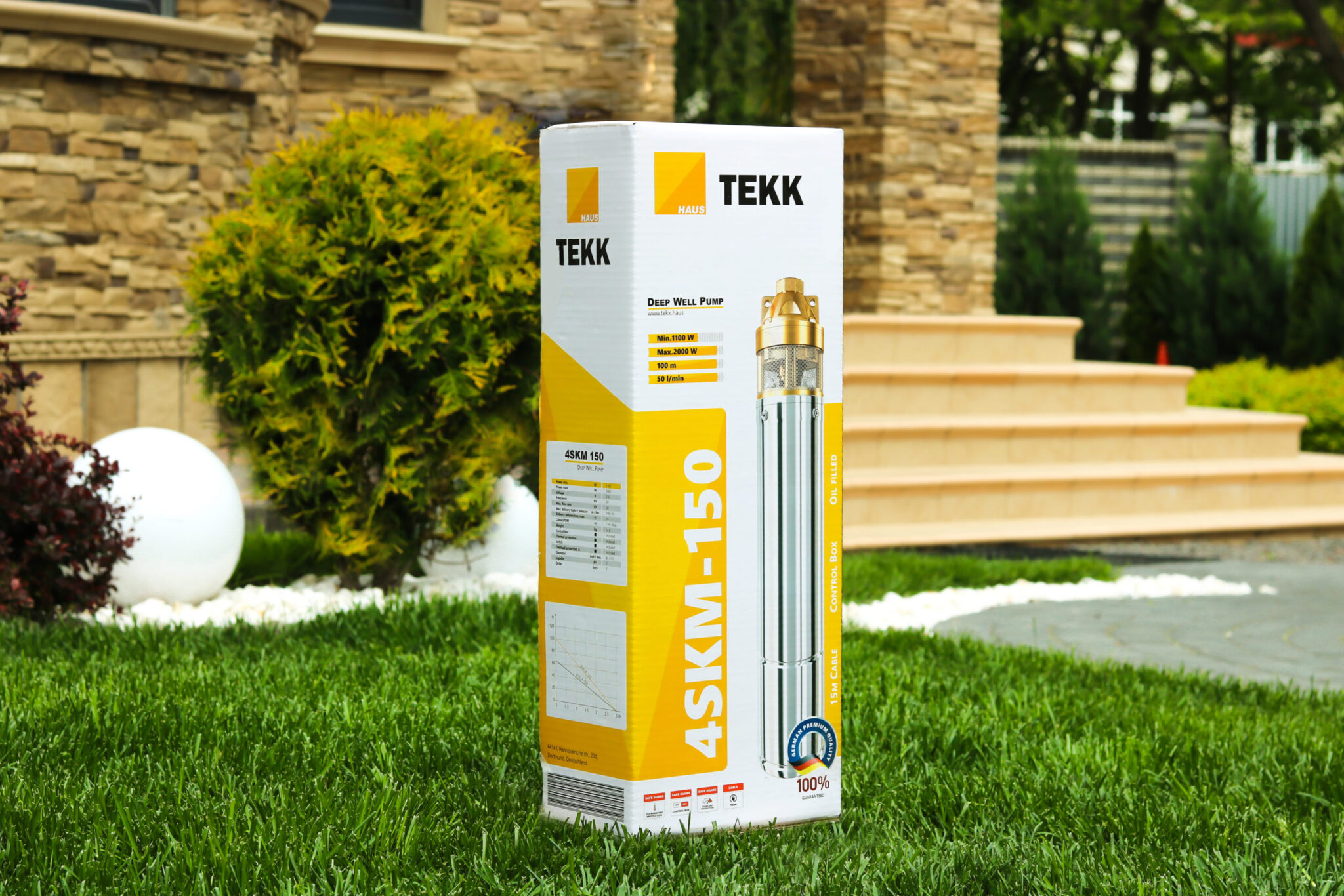 Глибинний насос для криниці 4SKM 150 15м кабель + пульт