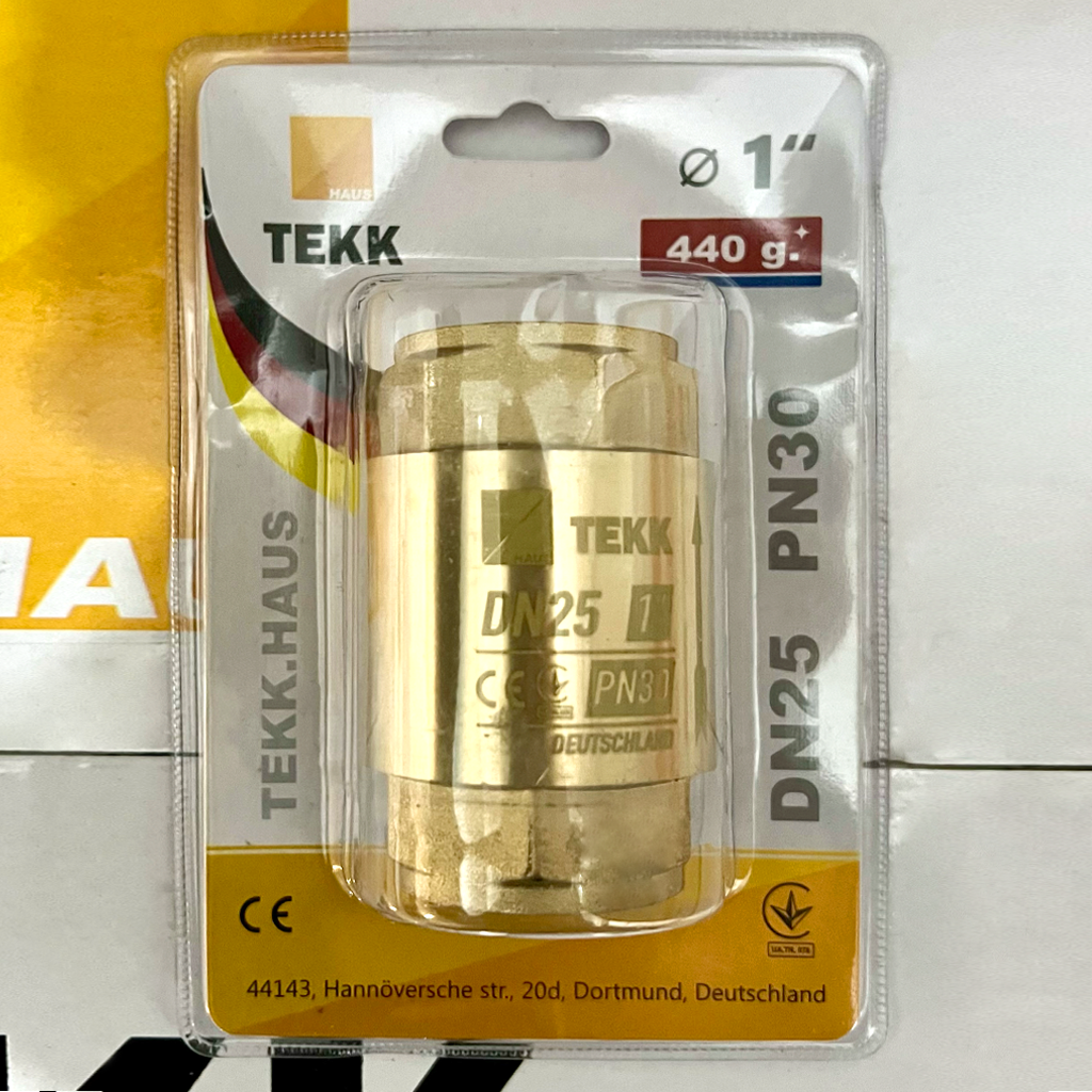 Зворотний клапан 1" латунний TEKK HAUS 440g – TEKK HAUS